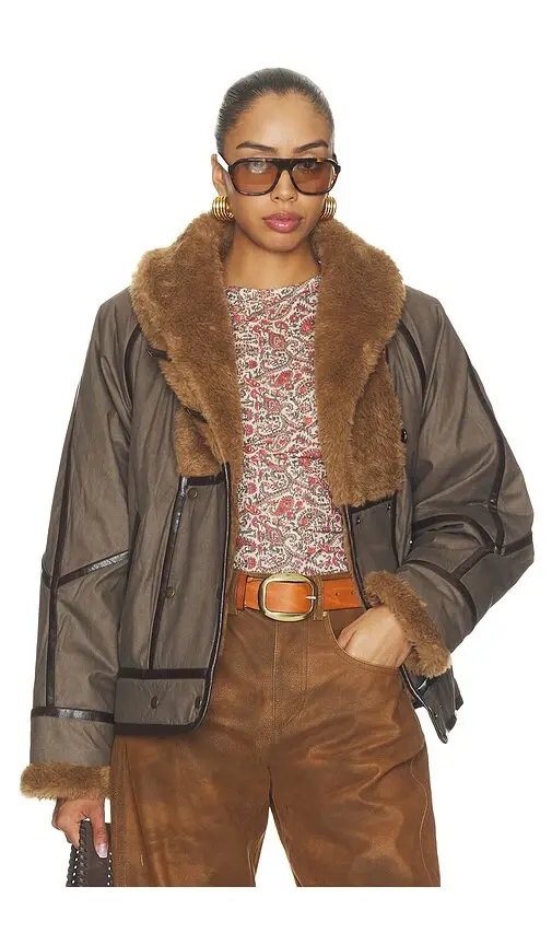 Isabel Marant Étoile Olinka Parka Coat In Brown